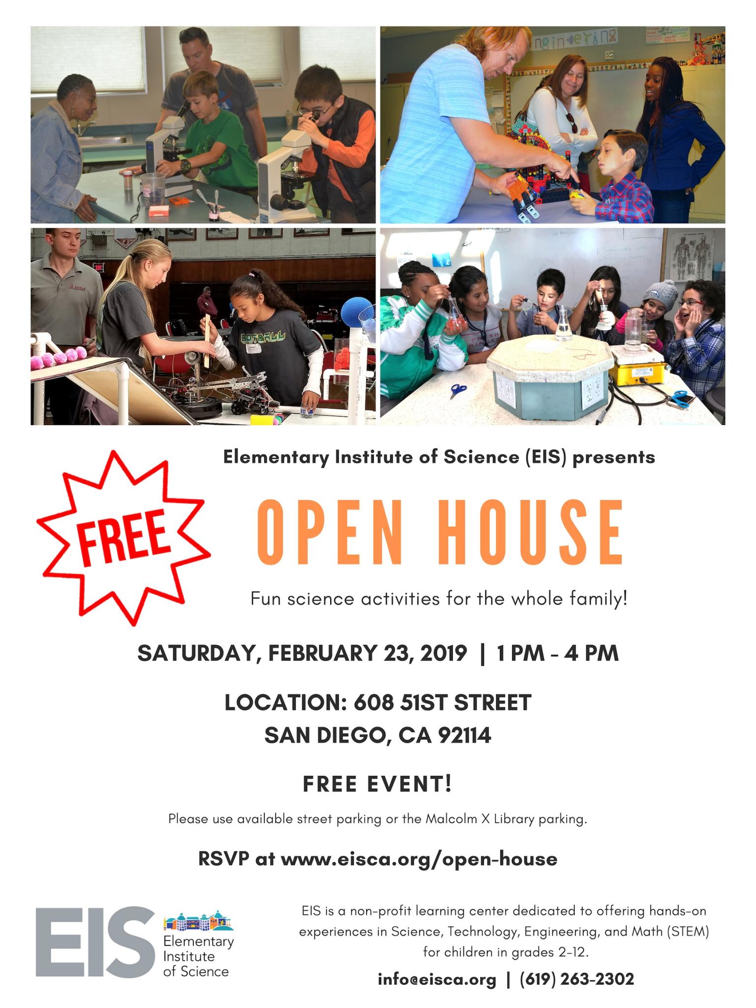 Elementary Institute of Science Open House | San Diego Festival of ...